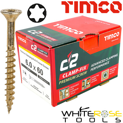 TIMCO Wood Screws Torx C2 Clamp Fix Premium Boxed Double Countersunk ...