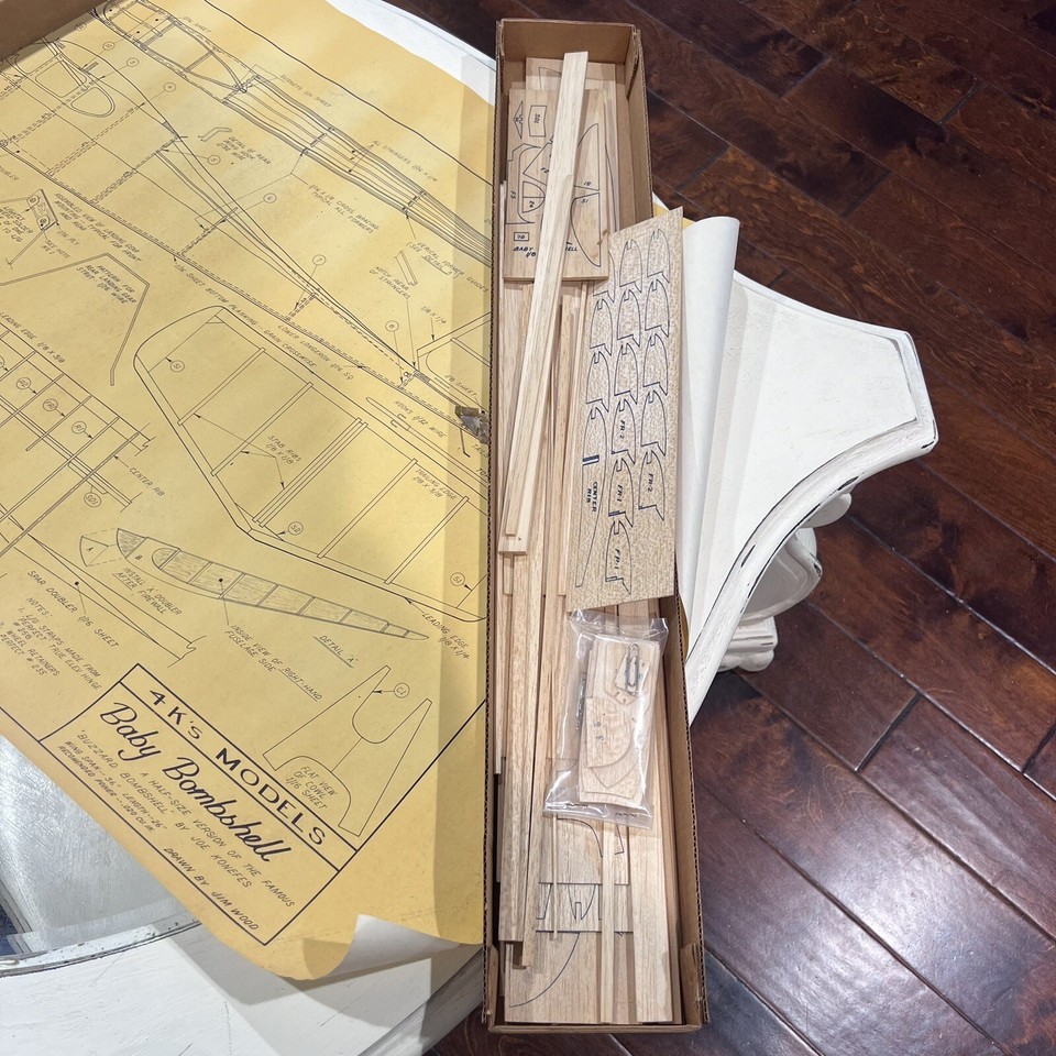 VTG 4K’s Baby Bombshell 36” Wingspan Old Timer Free Flight RC Model ...