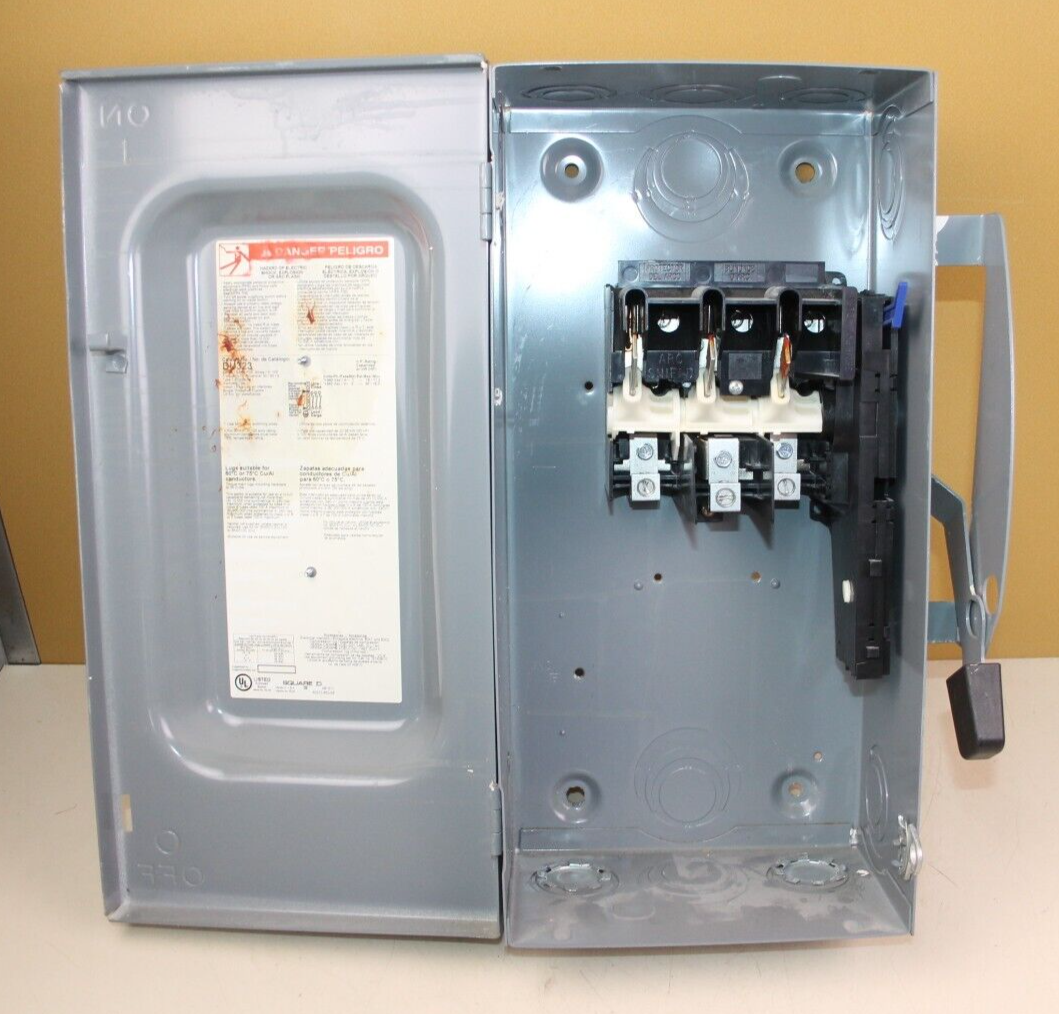 Square D General Duty Safety Switch DU323 F03 100A Type 1 240VAC Indoor ...