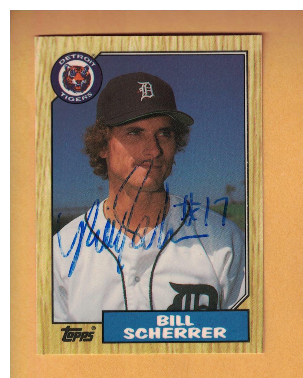 Bill Scherrer AUTOGRAPHED 1987 TOPPS TIFFANY BASEBALL CARD SIGNED ...