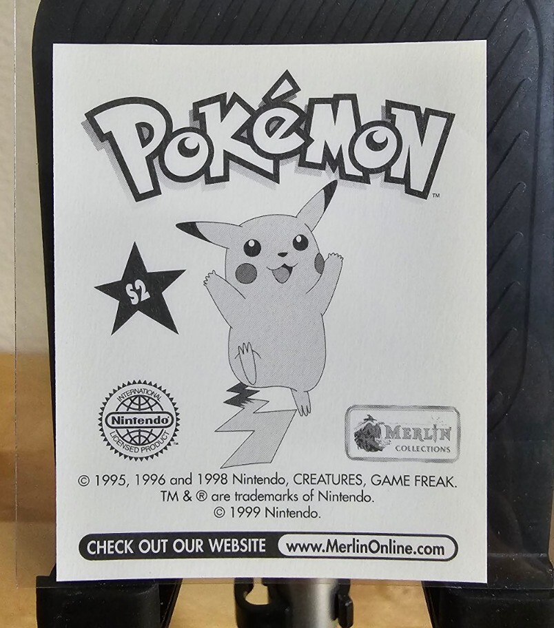 1999 Topps Merlin Pokemon Stickers Ash and Pikachu Holographic S2 | eBay