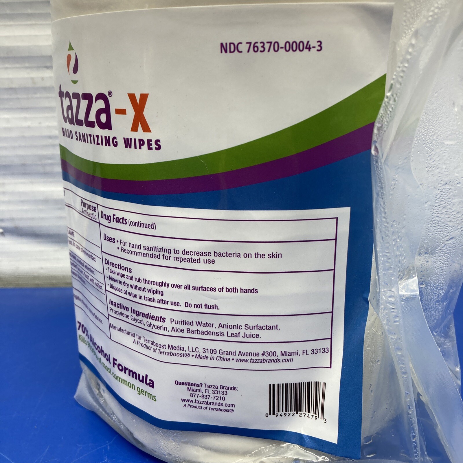Tazza-X Wipe roll of 1200 4" x 7" wipes NDC-76370-0004-3 Refill Roll | eBay