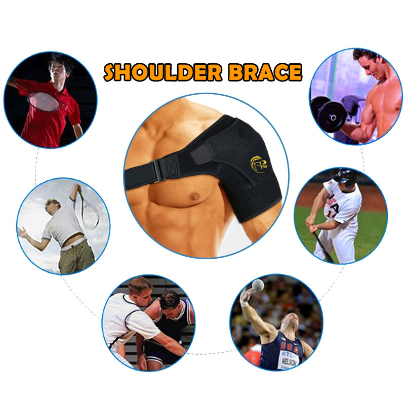 Adjustable Left/Right Shoulder Brace Rotator Cuff Support Relief Pain ...