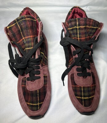 Bella Vita Women’s Burgundy/Suede/Plaid Fannel Shoes US Size 8 1/2 W ...