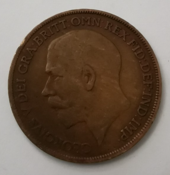 1920 One Penny Coin George V Circulated Brilliant Condition SUPER RARE ...