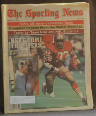 SN161 THE SPORTING NEWS MAGAZINE DECEMBER 17 1984 SAN FRANCISCO 49ERS ...