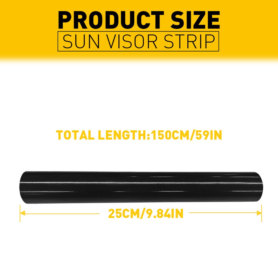 Car Window Visor Sun Strip Tint Film Front UV Shade Windshield DIY ...