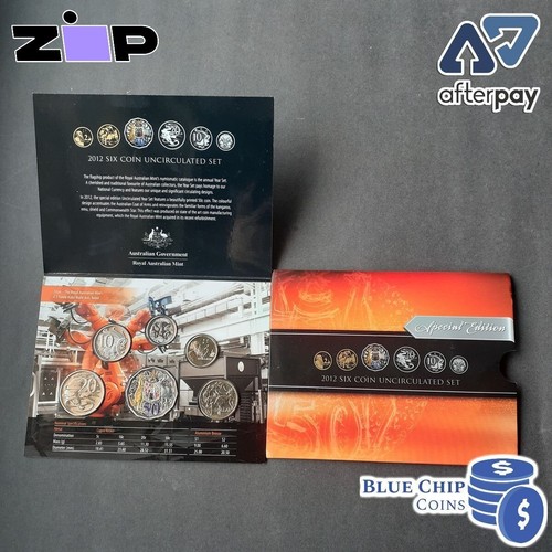 2012 RAM UNC 6 COIN MINT SET WITH HYPER-METALLIC COLOURED 50c COIN ...
