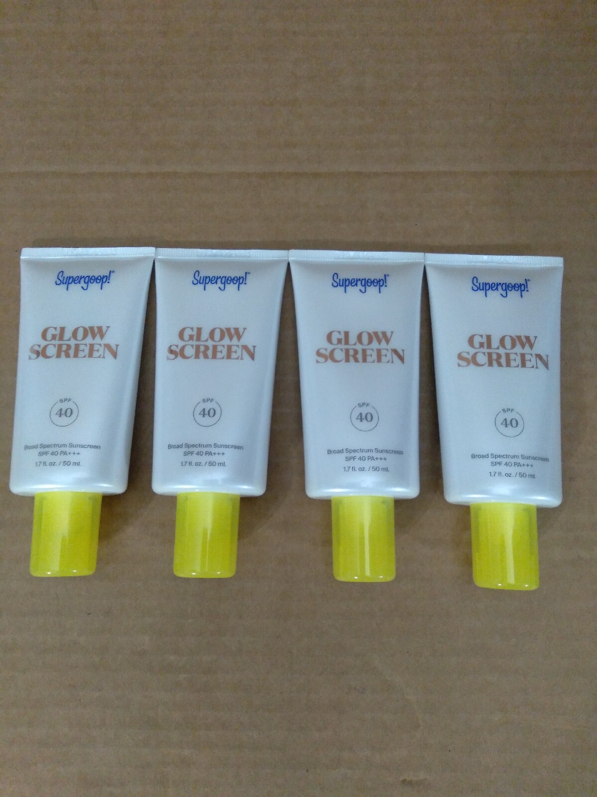(4) Supergoop Glow Screen Sunscreen SPF 40 1.7 fl.oz. 50ml 2024 USA ...