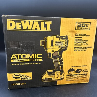 Dewalt Tools DCF809 20v MAX Atomic Compact Series 1/4" Cordles Impact ...