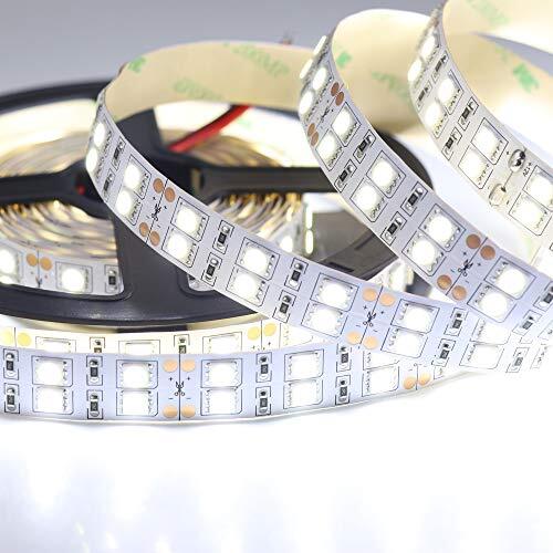 Led Strip Lights Daylight White 6500k Smd 5050 Double Row 600leds Dc ...