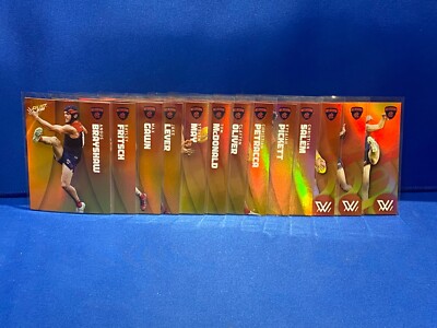 2022 AFL FOOTY STARS - SUNSET PARALLEL FULL TEAMSET - MELBOURNE - MENS ...