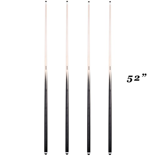 OKKO 1-piece Pool Billiard House Short Cue Sticks 52”, Screw-On Tip ...