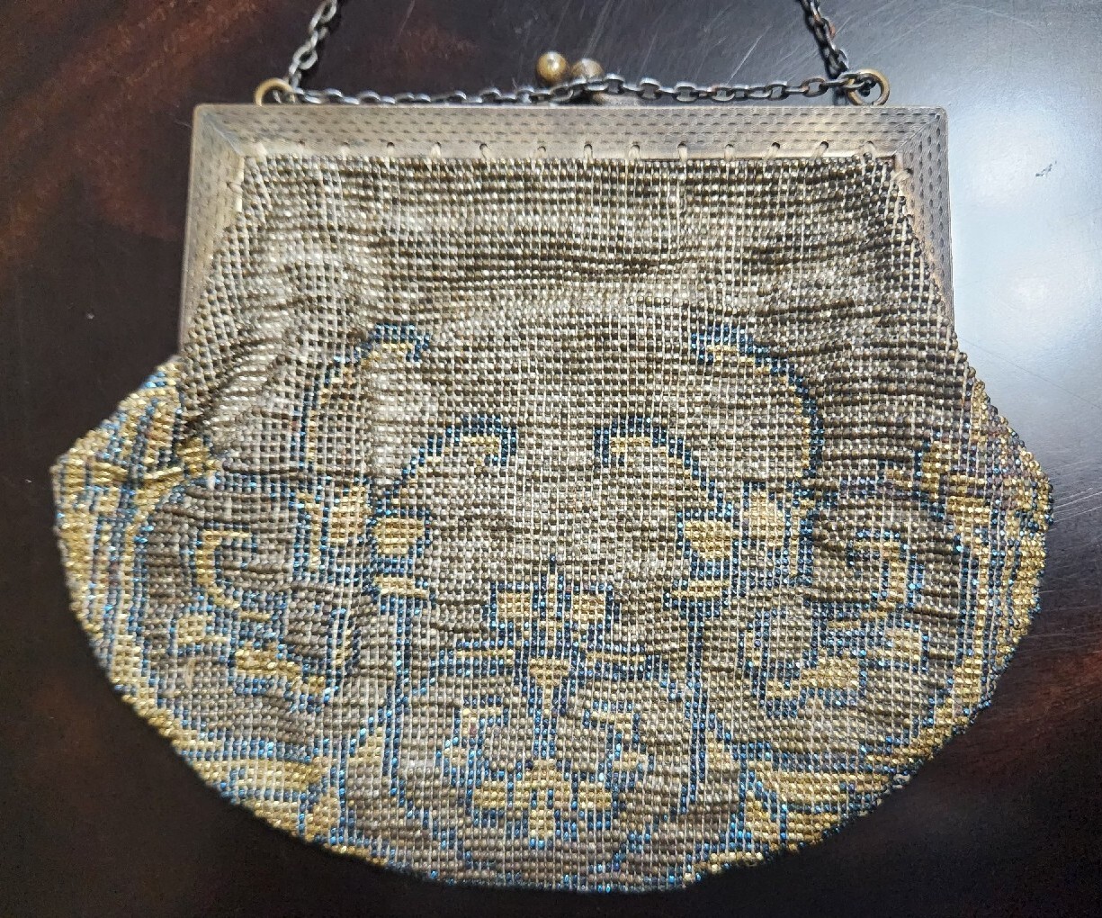 Antique multi-colored hand beaded French purse bag clutch circa 1925-30 ...