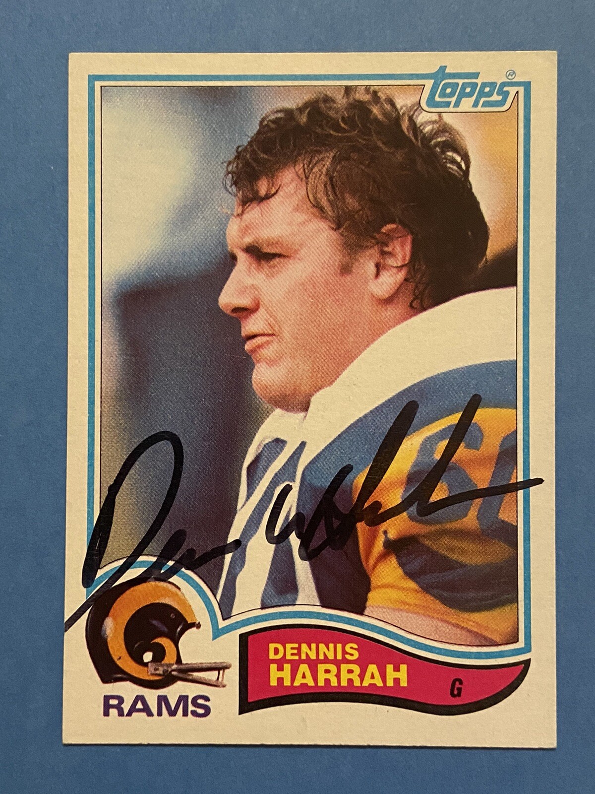 DENNIS HARRAH Signed 1982 Topps #378 LA Rams Miami Hurricanes Autograph ...