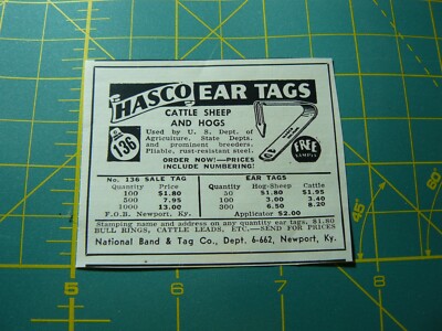 The FARM QUARTERLY -Autumn 1953-HASCO EAR TAGS for CATTLE SHEEP HOGS ...