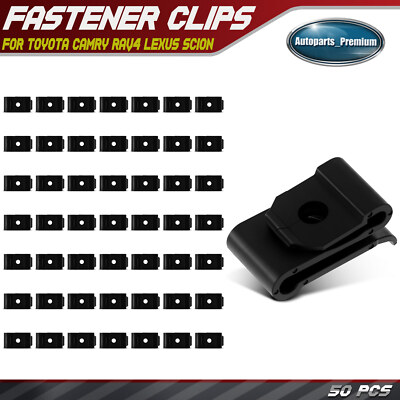 50x M5.5 (#12) Nylon Bumper Fender Clip U Nut Screw Retainer for Toyota ...