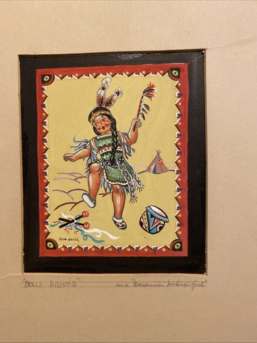 Stan David Original Art Gouache Dolly Dancer Image Size 4.5 X 5.5” Not ...