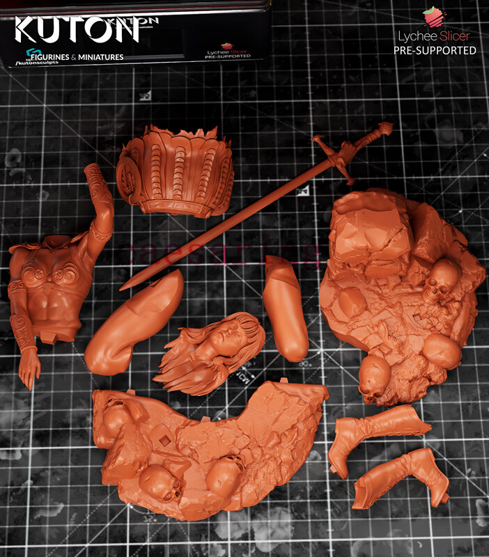 Xena Warrior 3D Printing Figure Unpainted Model Sculpture GK Blank Kit ...