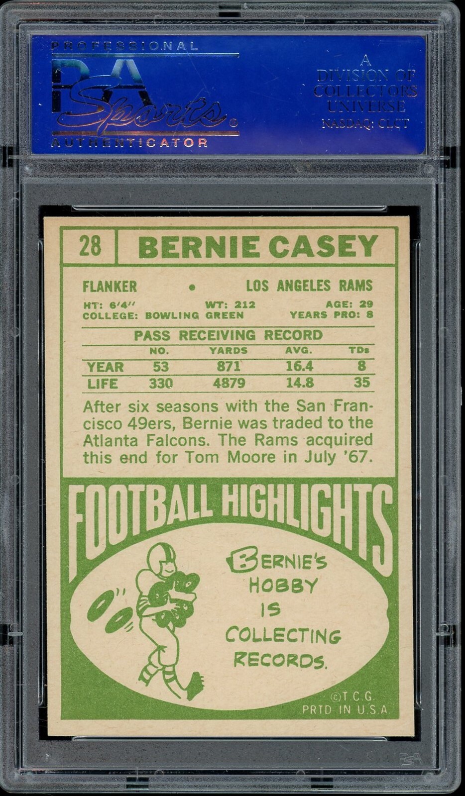 1968 Topps - Bernie Casey #28 for sale online | eBay