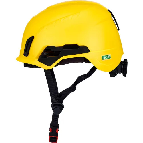 MSA 10242637 V-Gard H2 Safety Helmet Type 2 Yellow Non-Vented Climbing ...