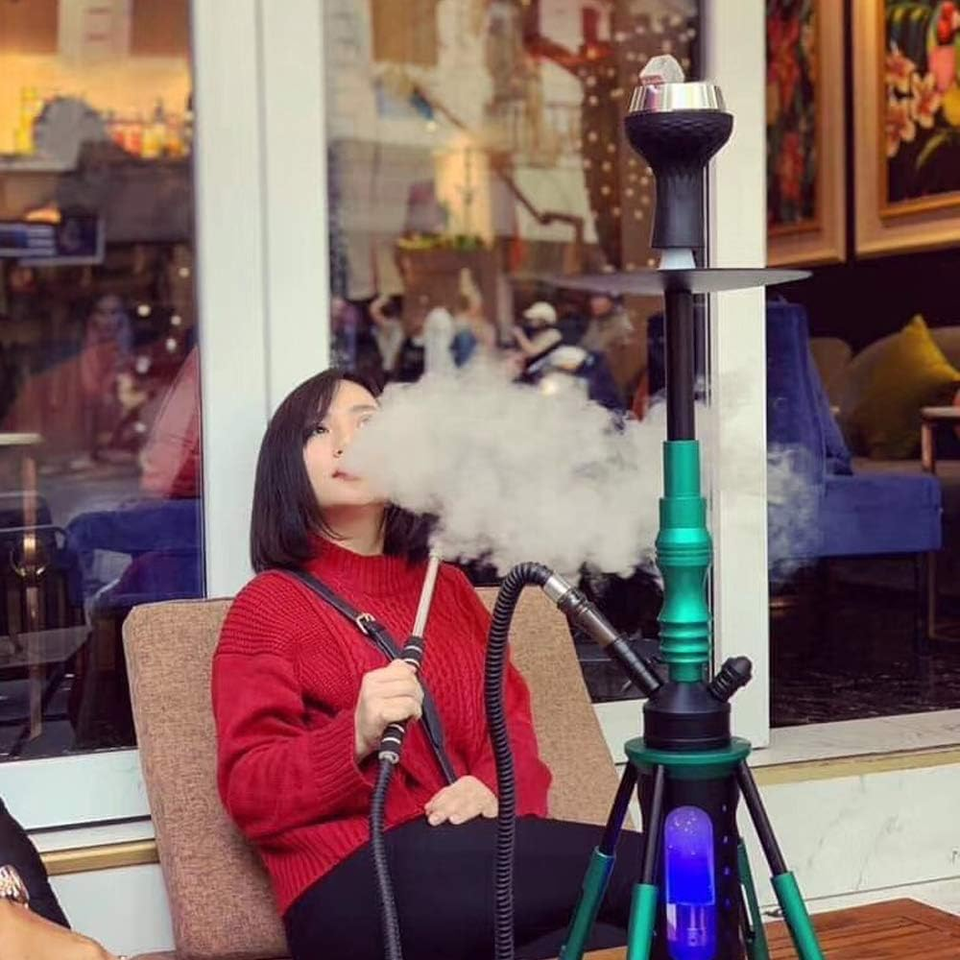 Hookah Hose Shisha Washable Soft Touch Rubber Handle Metal Alloy Tip ...