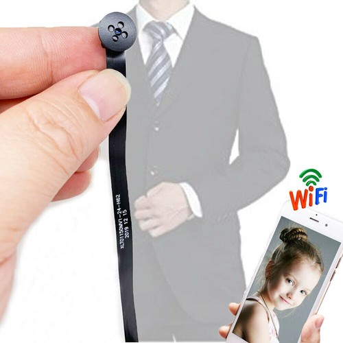 4K smallest wireless WIFI 1080 pinhole spy hidden button camera mini ...