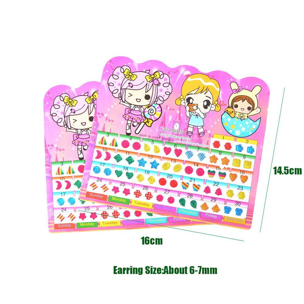 Jewelry Wonderful Crystal Reward Stickers Head Earring Cartoon Reward ...