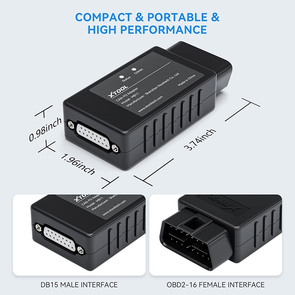 XTOOL M811 CANFD Protocol Adapter Connector For Diagnostic Tool Fit For ...