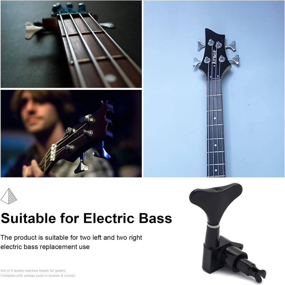 Bass Guitar String Tuning Pegs Tuner Machine Heads 2R2L for P Bass J ...