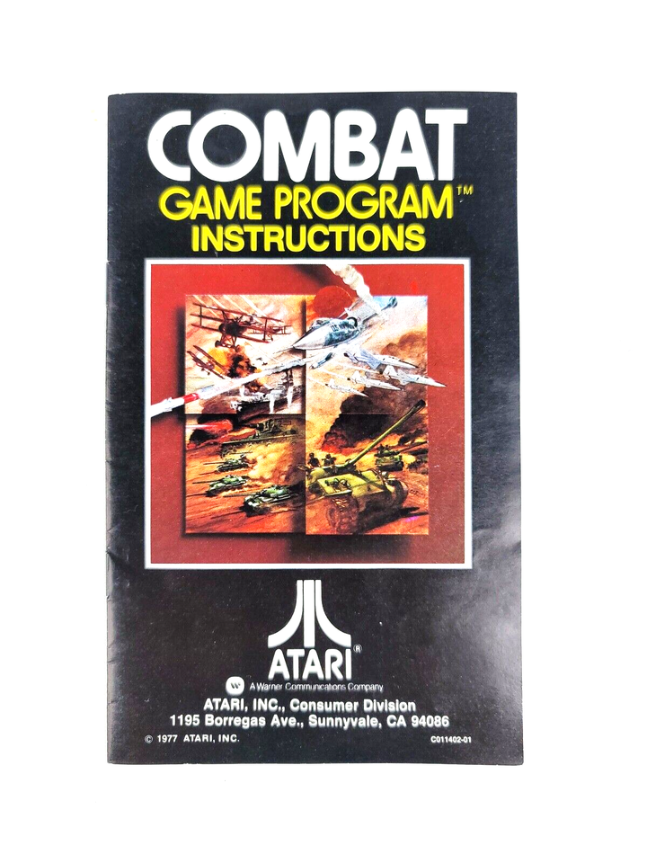 VTG Atari Combat Game Program 27 Video Games Cartridge Box Instructions ...
