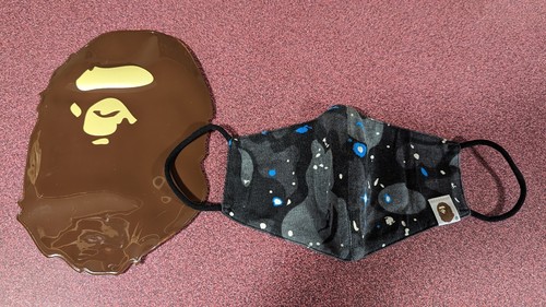 Bape A Bathing Ape Face Mask ABC Space Camo Glow In The Dark W/ Pouch ...