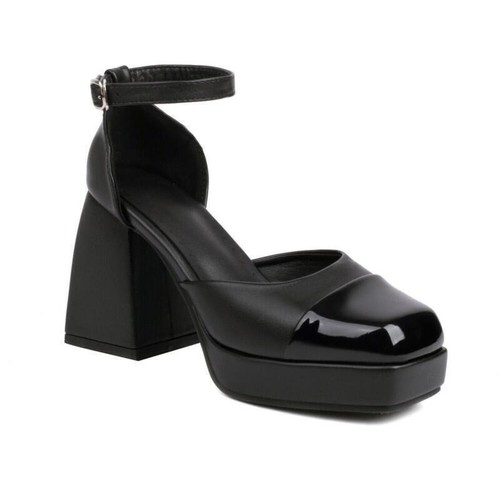 Women's Pumps High Blocks Heels Ankle Strap Shoes Dress Casual Sandals ...