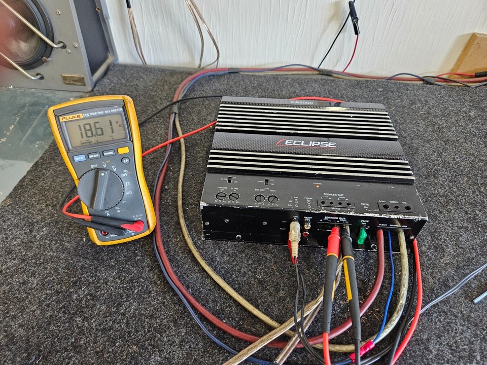 Eclipse audio EA2000 2 channel amp amplifier old school vintage made in ...