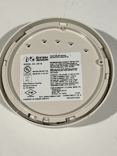 System Sensor 2W-B Photoelectric Smoke Detector 783863017599 | eBay