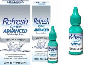 Refresh Optive Advanced Lubricant Eye Drops, 0.33 fl oz Fl. Oz (1 Count ...