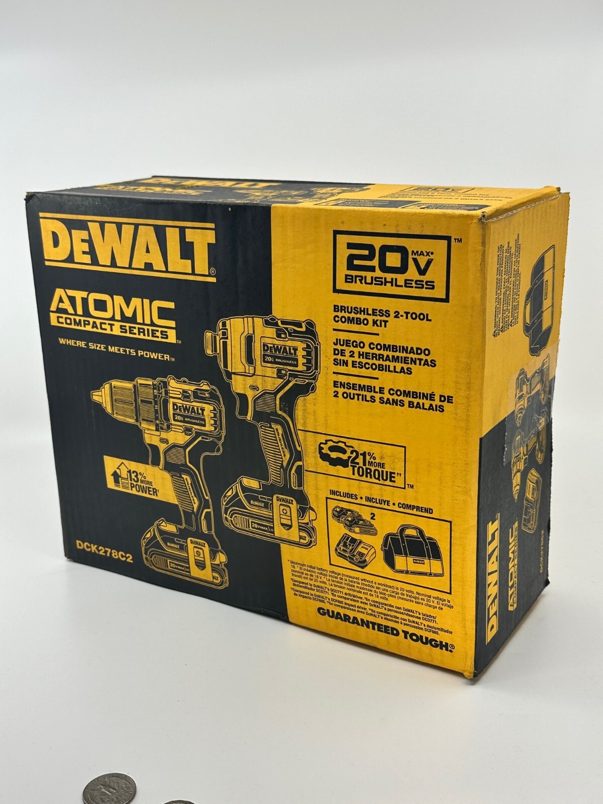DEWALT ATOMIC 20-Volt MAX Cordless Brushless Compact Drill/Impact Combo ...