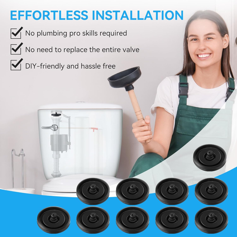 10 Pcs Toilet Fill Valve Seal Compatible with Fluidmaster 242, 200, 400 ...