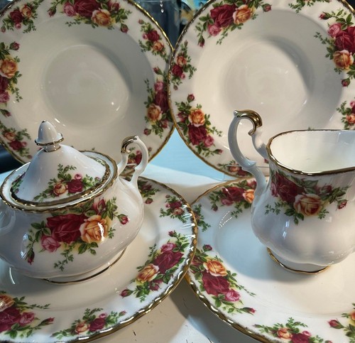 Vintage 1962 royal albert old country roses bone china tea set | eBay