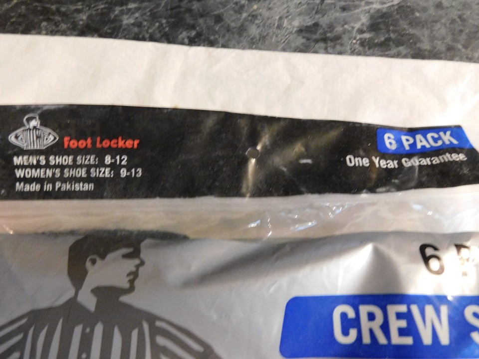 Foot Locker Crew Socks 6 Pack NIP | eBay