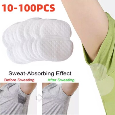 10/100X Underarm Armpit Sweat Pads Stickers Guard Absorbing Disposable ...