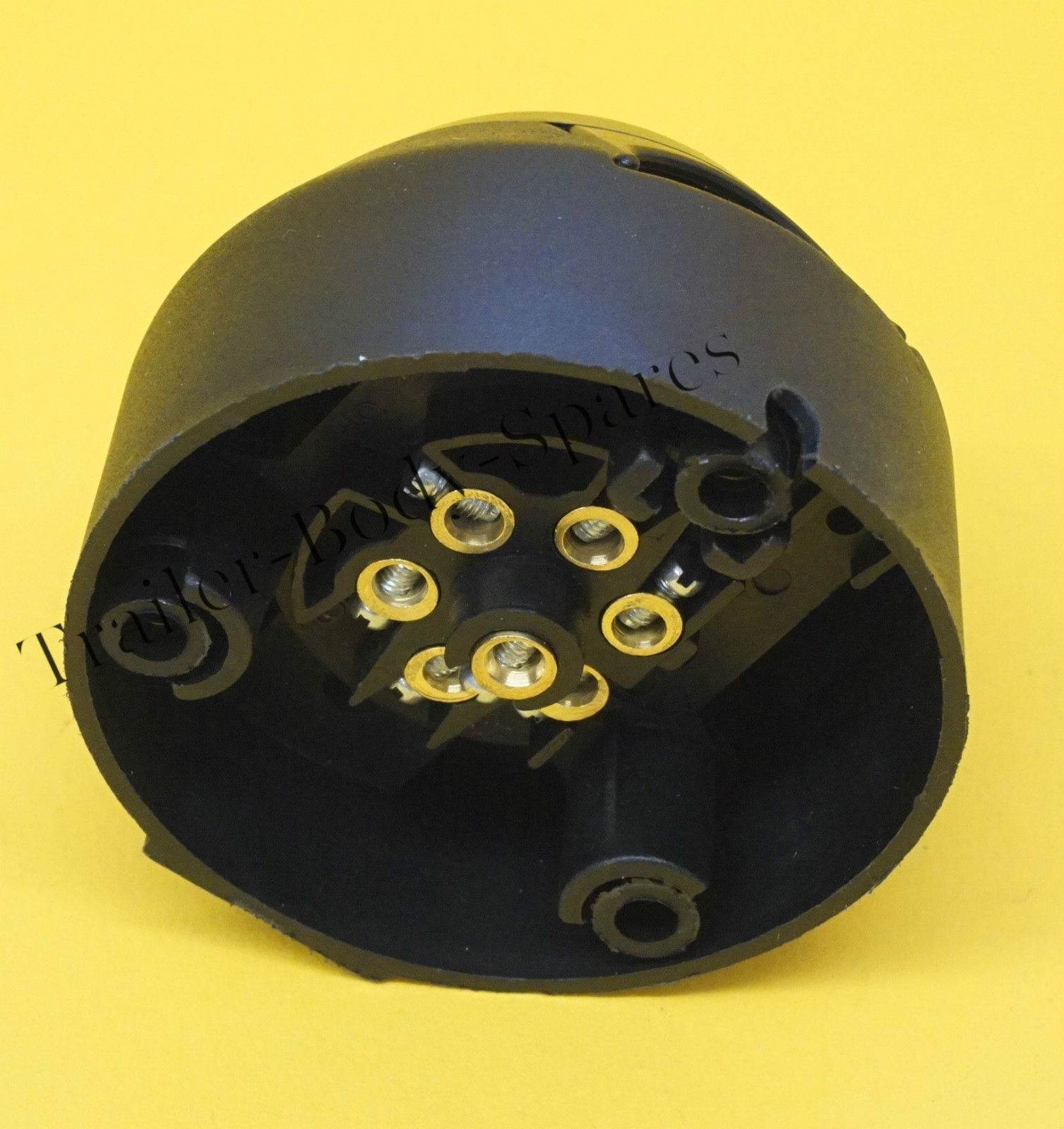 7 Pin 12N Plastic Socket & Rear Gasket Seal with wiring diagram Trailer ...