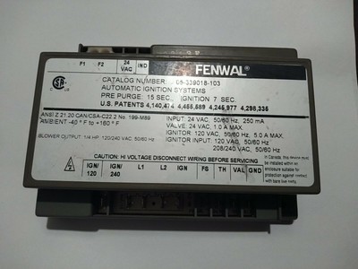 Controls - Fenwal Automatic Ignition