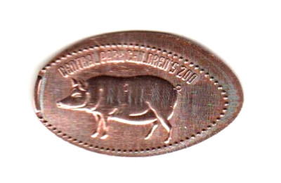 Elongated Penny "CENTRAL PARK CHILDREN'S ZOO" Pig Manhattan NY RETIRED ...