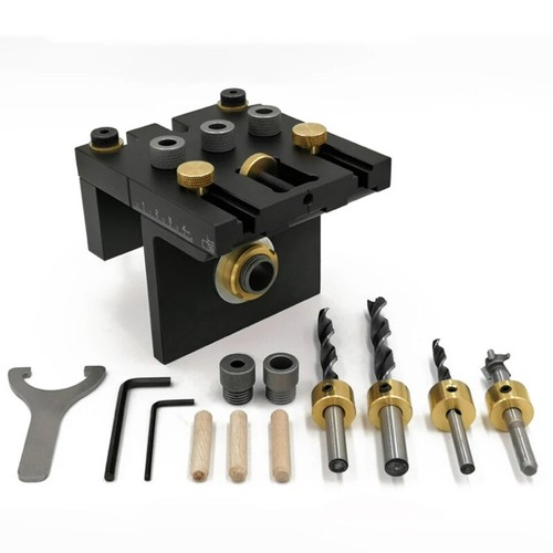 3 in 1 Log Tenon Hole Punch Locator Woodworking Hole Opener Positioning ...