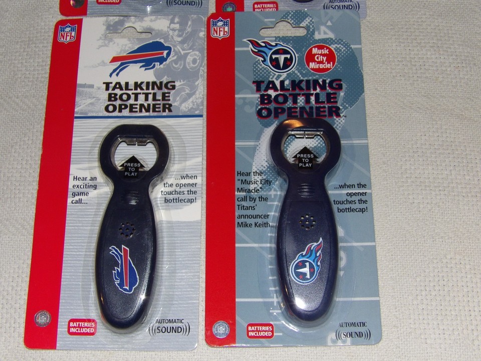 NFL VARIOUS TEAMS TALKING BOTTLE OPENER COWBOYS BRONCOS BILLS RAIDERS ...