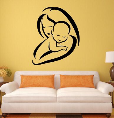 Wall Stickers Maternity Hospital Baby Mom Mother Mothercare Vinyl Decal ...