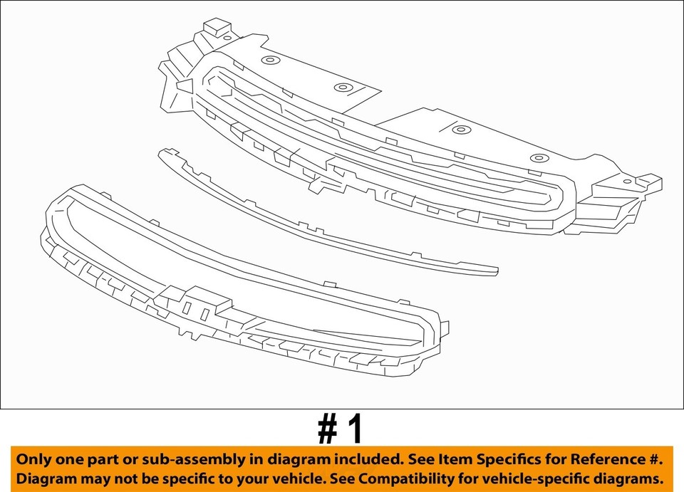 GM OEM 15-16 Cruze Limited Grille Components-Upper Grille 94516092 | eBay