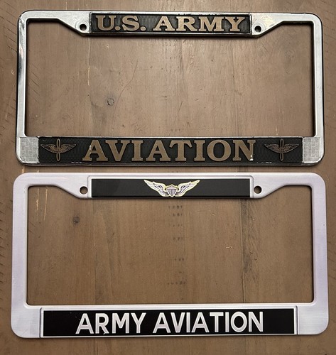 Pair of US Army Aviation License Plate Frames | eBay
