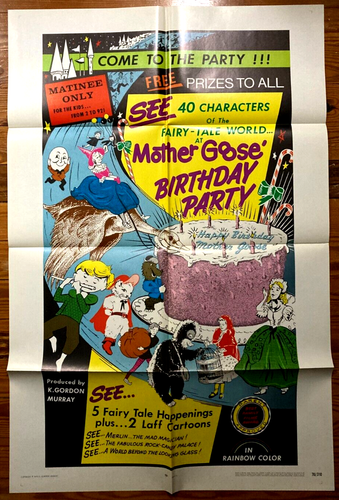 MOTHER GOOSE BIRTHDAY PARTY Original Movie Poster K Gordon Murray Cult ...